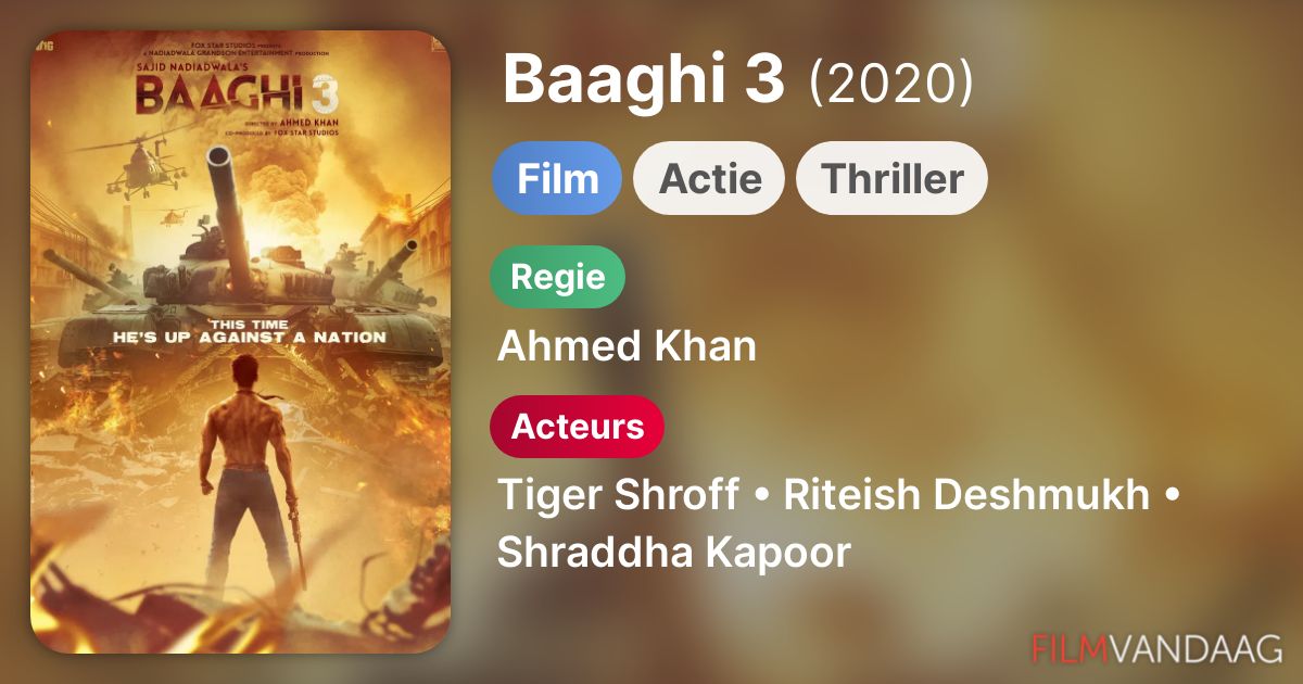 Baaghi 3 (film, 2020) - FilmVandaag.nl