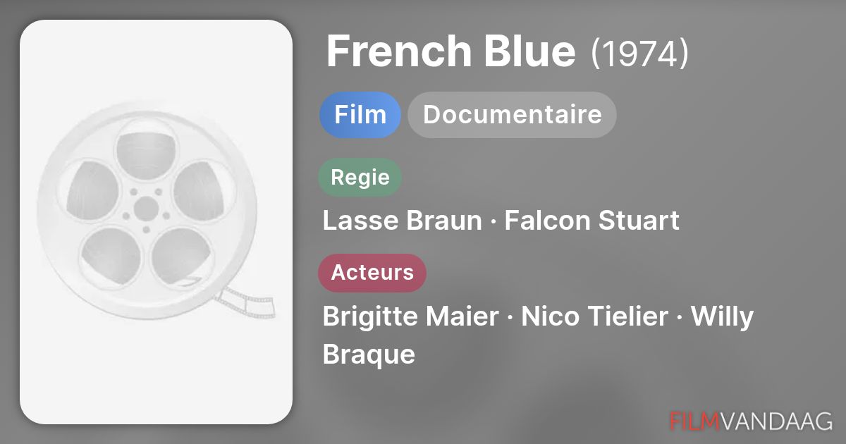 French Blue (film, 1974) - FilmVandaag.nl