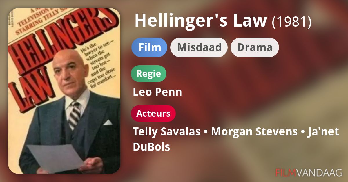 Hellinger's Law (film, 1981) - FilmVandaag.nl