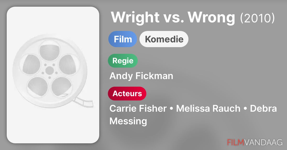 Wright vs. Wrong (film, 2010) - FilmVandaag.nl