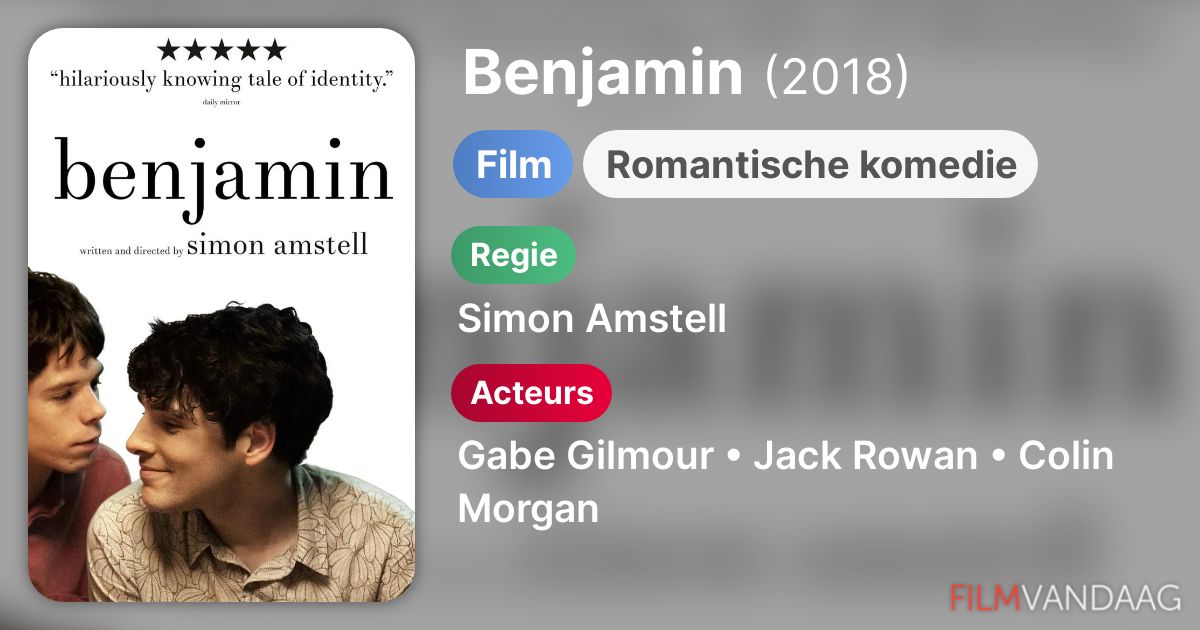 Benjamin (film, 2018) - FilmVandaag.nl