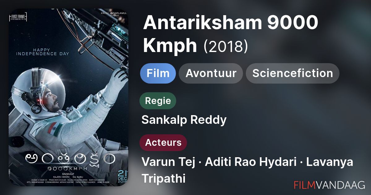 Antariksham 9000 Kmph (film, 2018) - FilmVandaag.nl