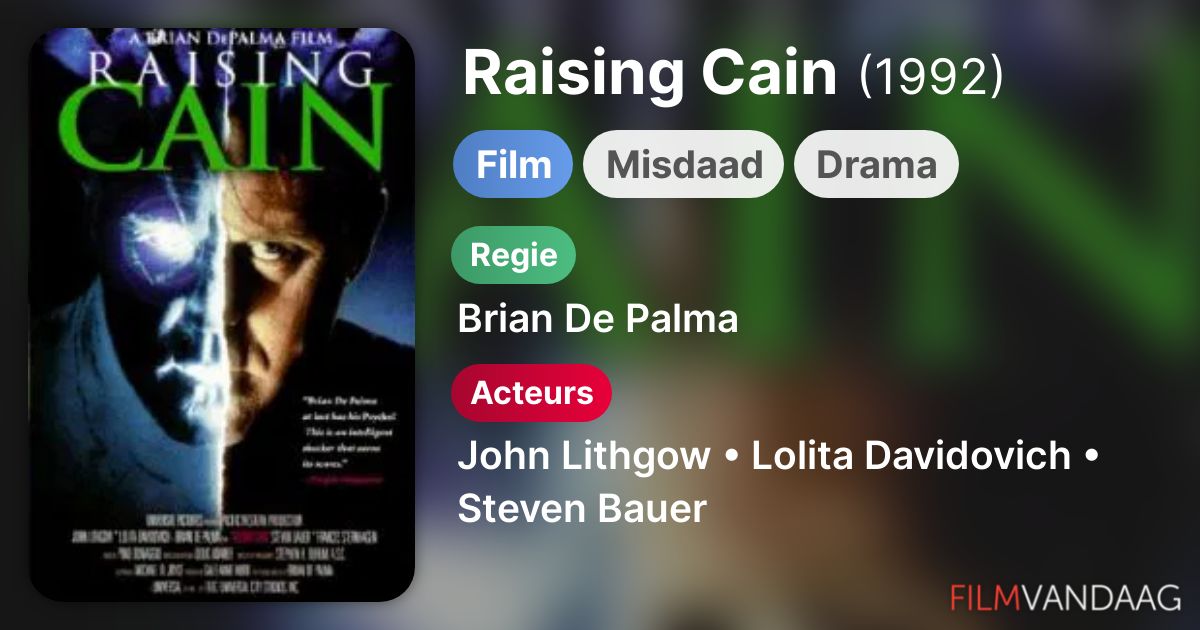 Raising Cain (film, 1992) Nu Online Kijken - FilmVandaag.nl