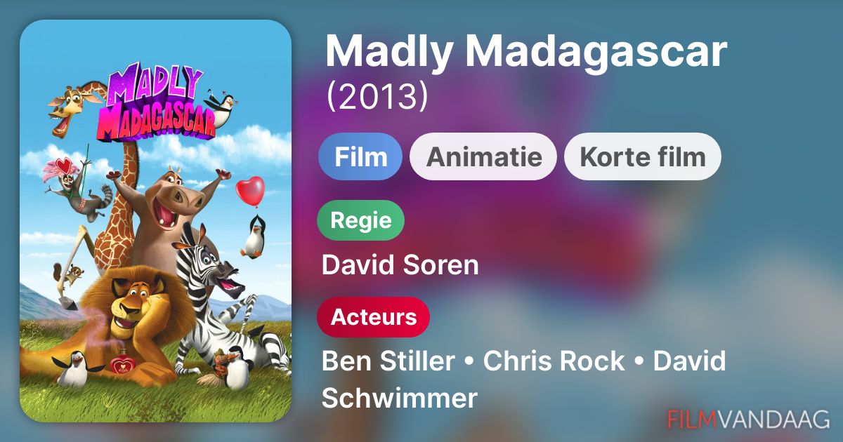Madly Madagascar (film, 2013) - FilmVandaag.nl