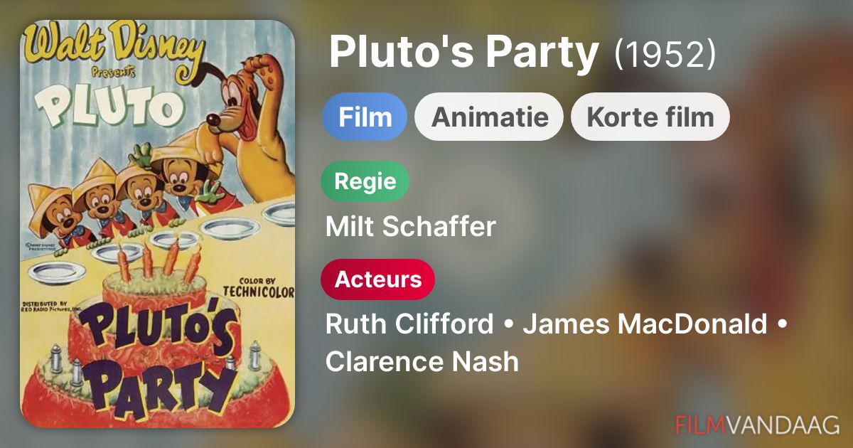 Pluto's Party (film, 1952) - FilmVandaag.nl