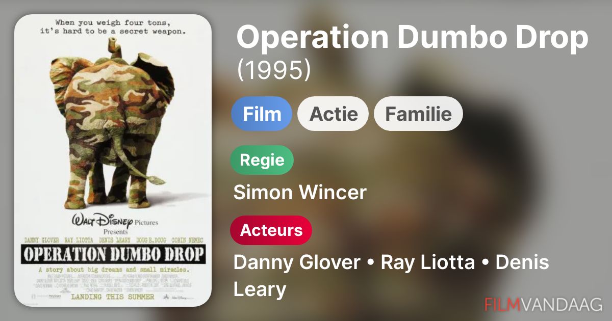 Operation Dumbo Drop (film, 1995) - FilmVandaag.nl