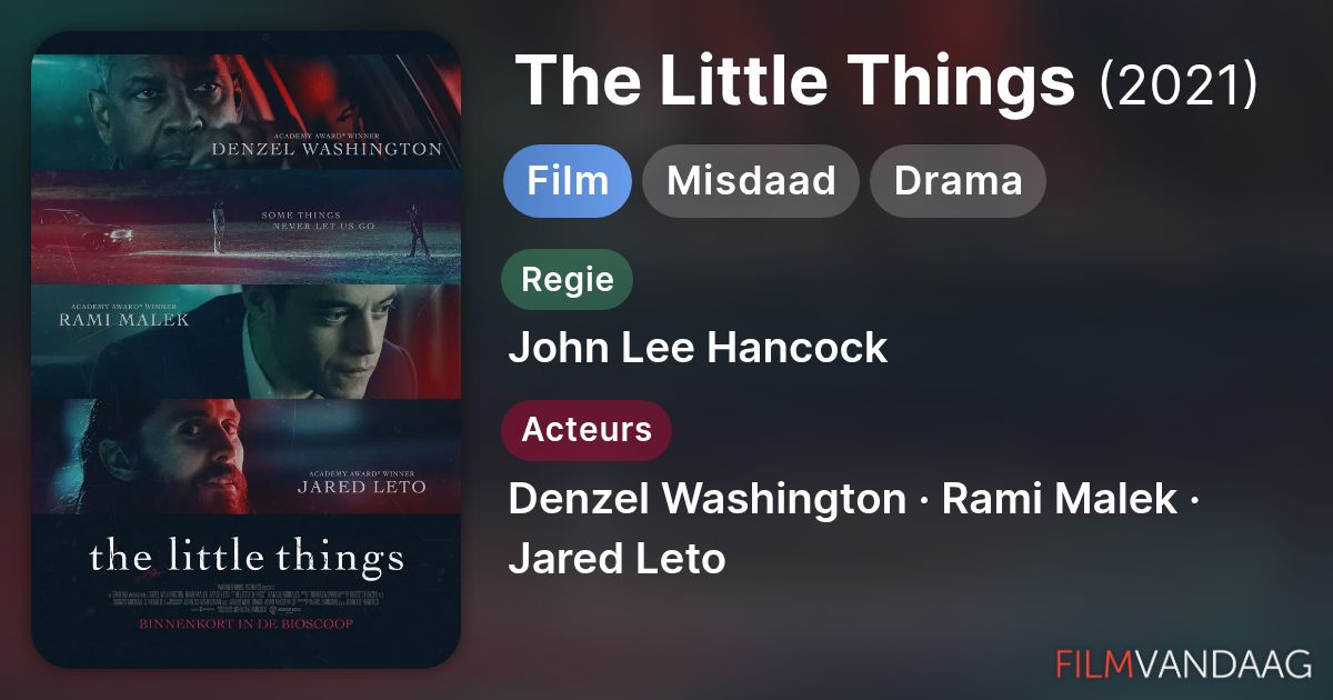 The Little Things (film, 2021) - FilmVandaag.nl