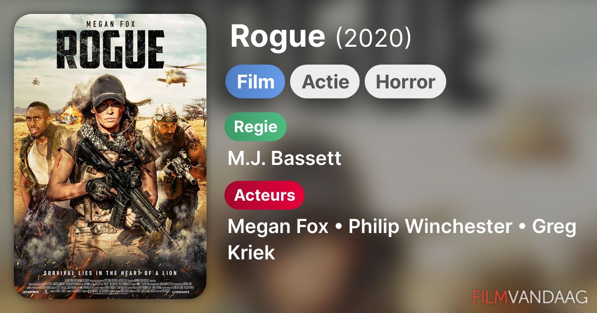 Rogue (film, 2020) - FilmVandaag.nl