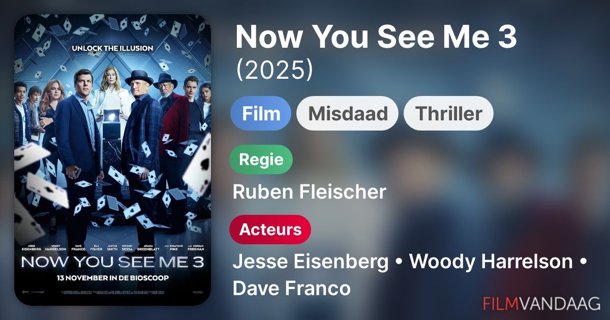 Now You See Me 3 (film, 2025) - FilmVandaag.nl