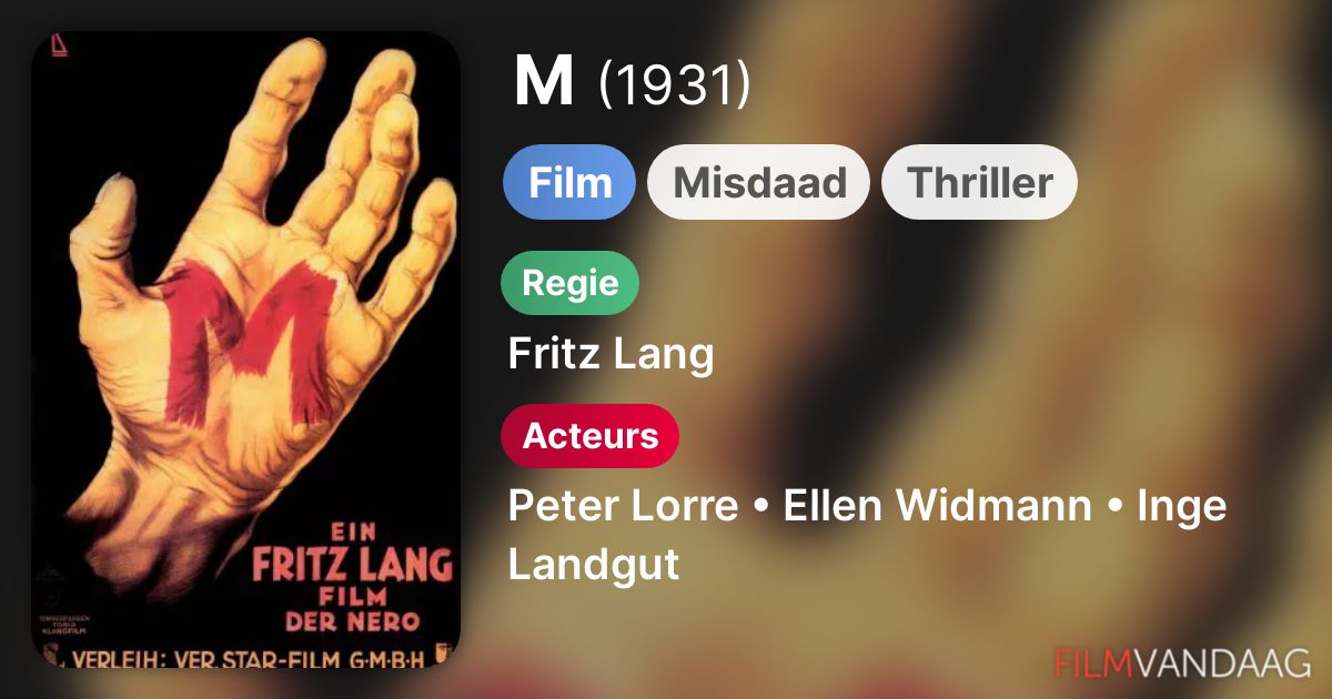 M (film, 1931) - FilmVandaag.nl