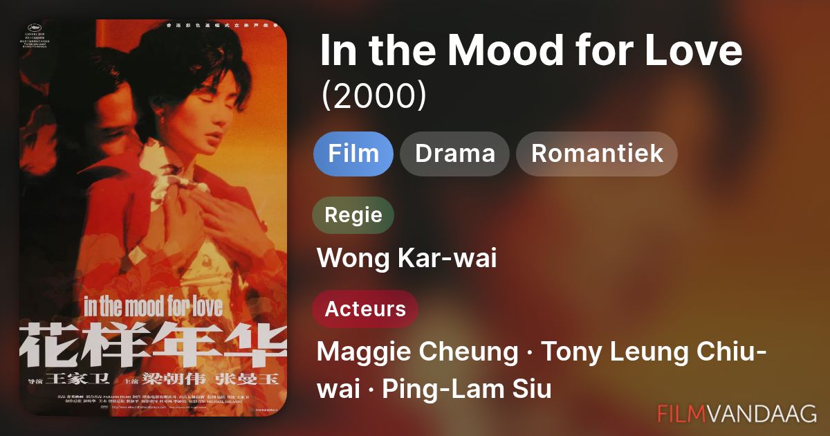 In the Mood for Love (film, 2000) - FilmVandaag.nl