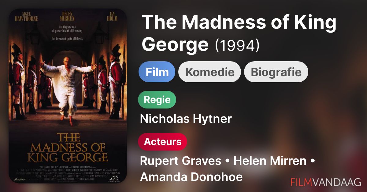 The Madness of King George (film, 1994) - FilmVandaag.nl