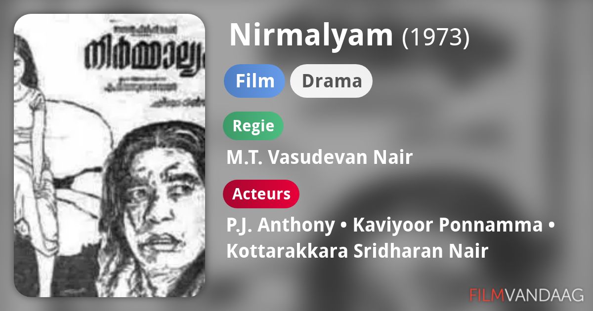 Nirmalyam (film, 1973) - FilmVandaag.nl