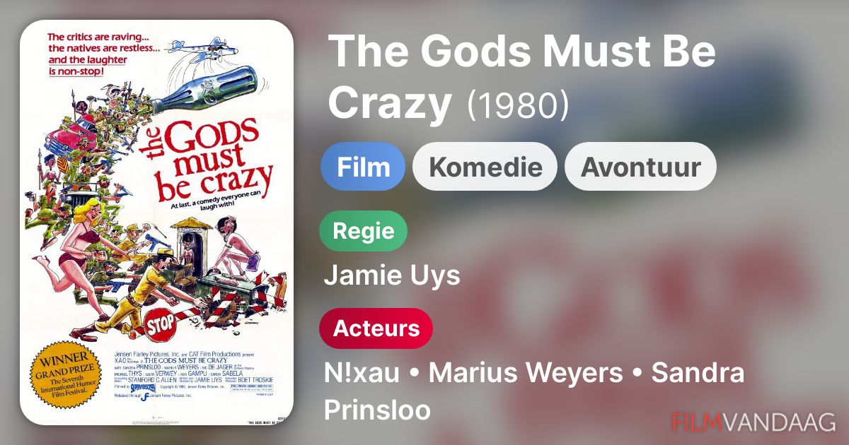The Gods Must Be Crazy (film, 1980) - FilmVandaag.nl