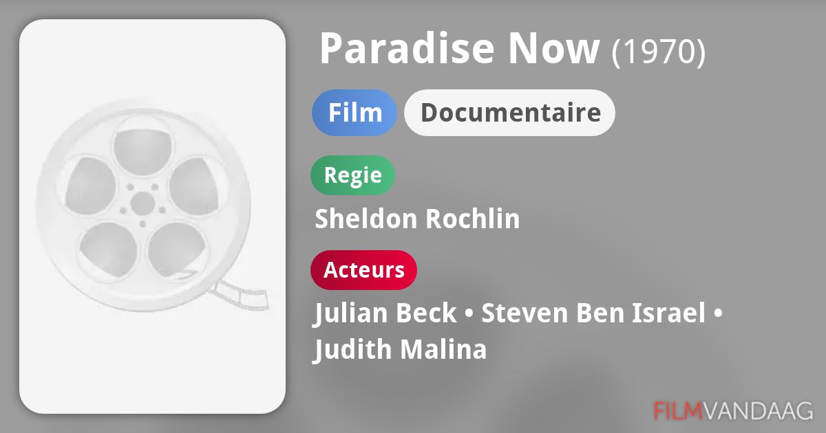 Paradise Now (film, 1970) - FilmVandaag.nl