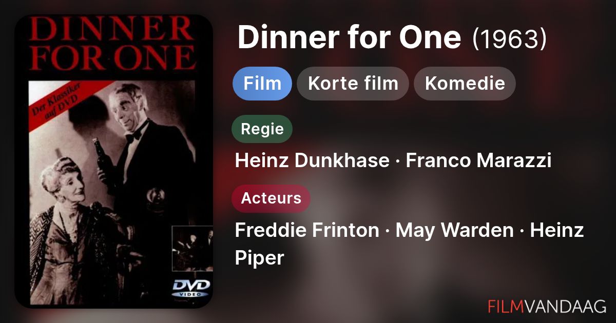 Dinner for One (film, 1963) - FilmVandaag.nl