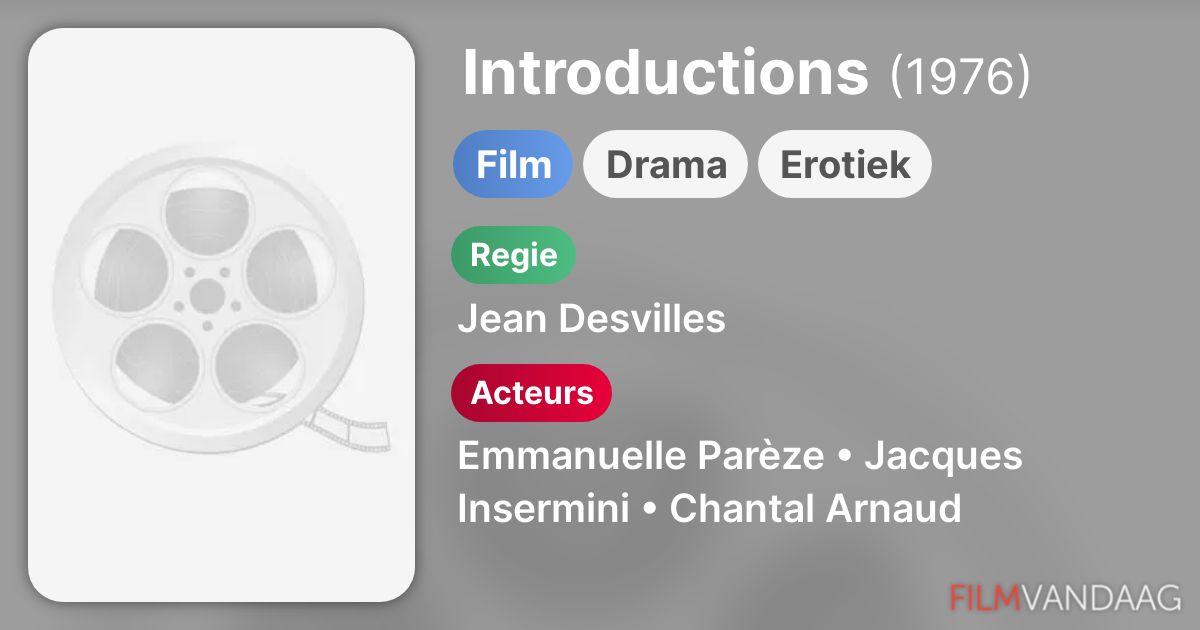 Introductions (film, 1976) - FilmVandaag.nl