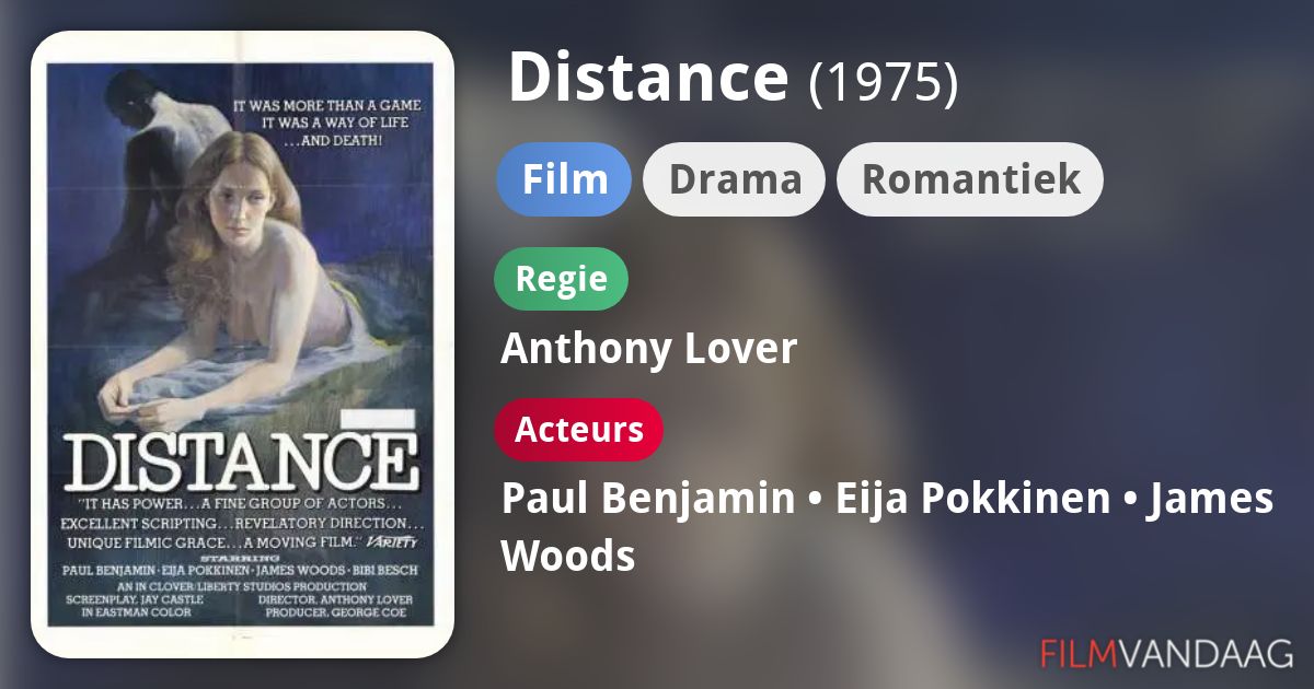 Distance (film, 1975) - FilmVandaag.nl