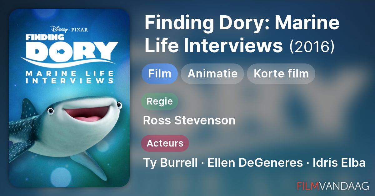 Alle acteurs in Finding Dory: Marine Life Interviews (film, 2016 ...