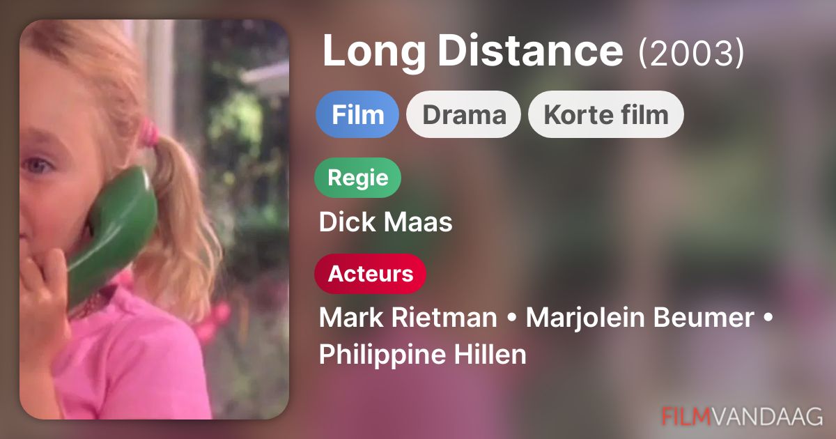 Long Distance (film, 2003) - FilmVandaag.nl