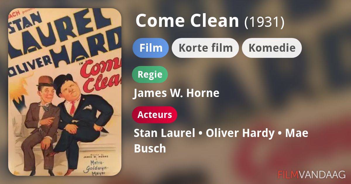 Come Clean (film, 1931) - FilmVandaag.nl