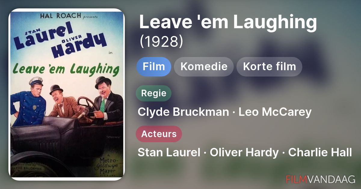 Leave 'em Laughing (film, 1928) - FilmVandaag.nl