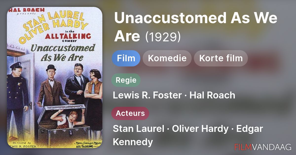 Unaccustomed As We Are (film, 1929) - FilmVandaag.nl