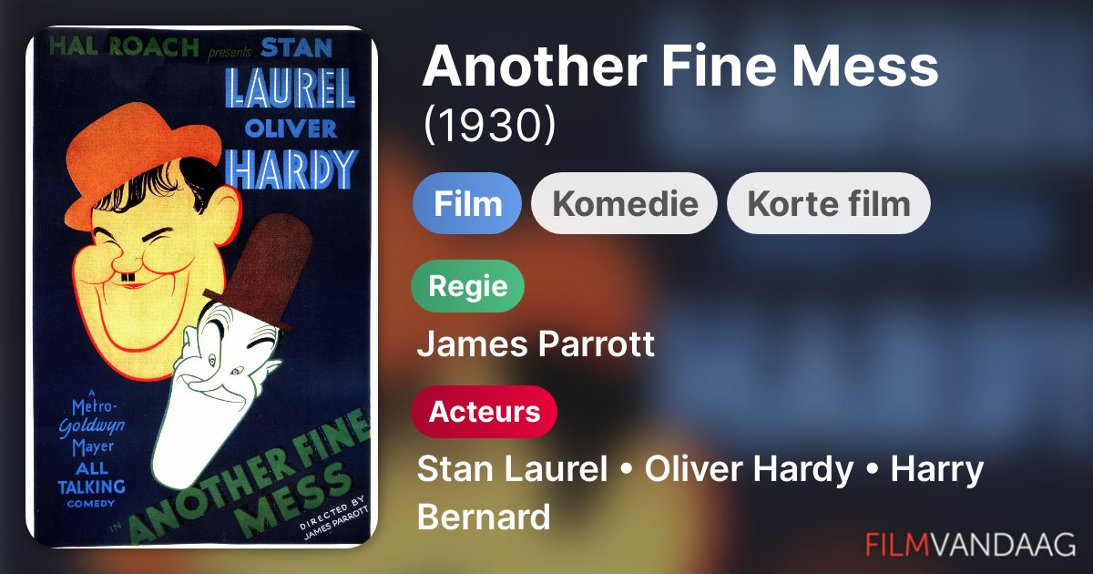 Another Fine Mess (film, 1930) - FilmVandaag.nl