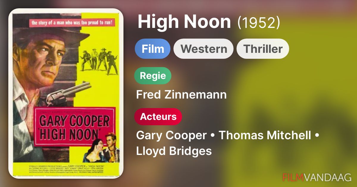 High Noon (film, 1952) - FilmVandaag.nl
