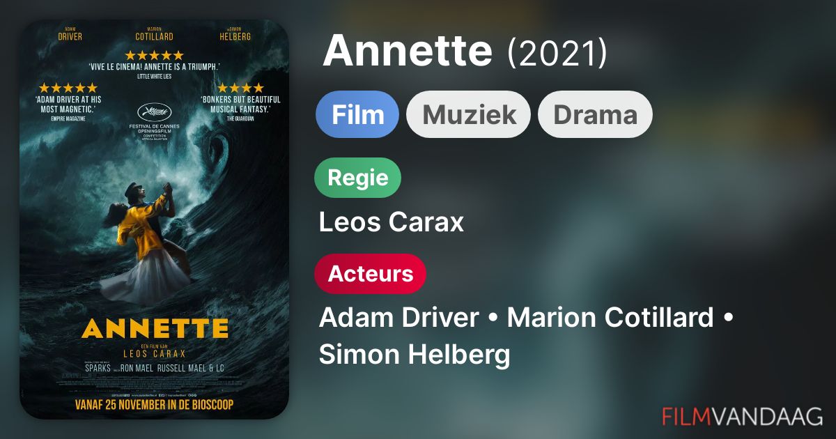 Annette (film, 2021) - FilmVandaag.nl