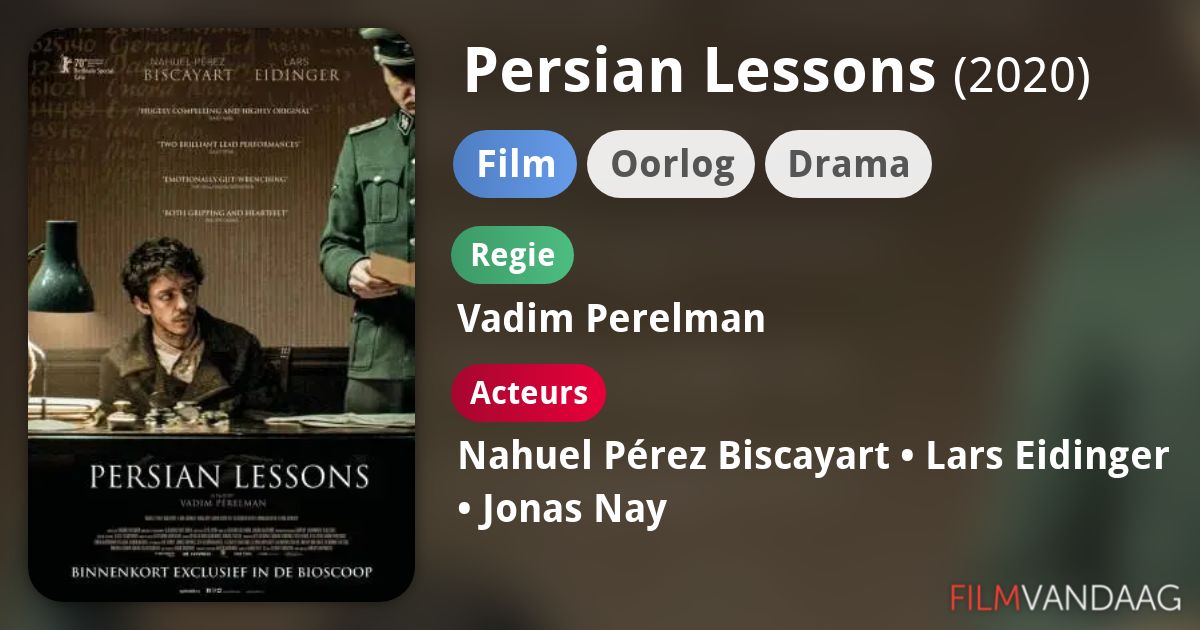Persian Lessons (film, 2020) kopen op dvd of blu-ray - FilmVandaag.nl
