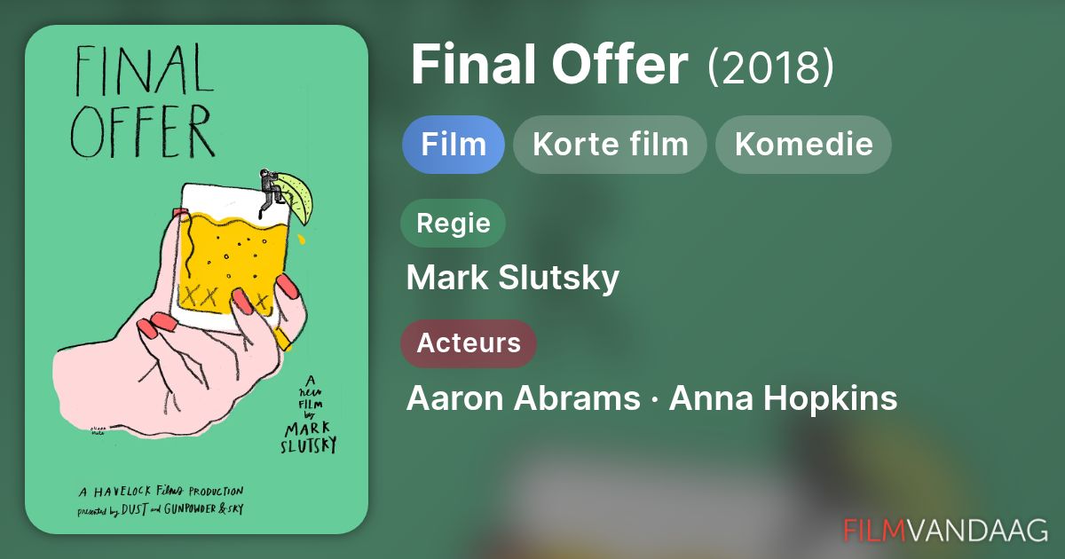 Final Offer (film, 2018) - FilmVandaag.nl