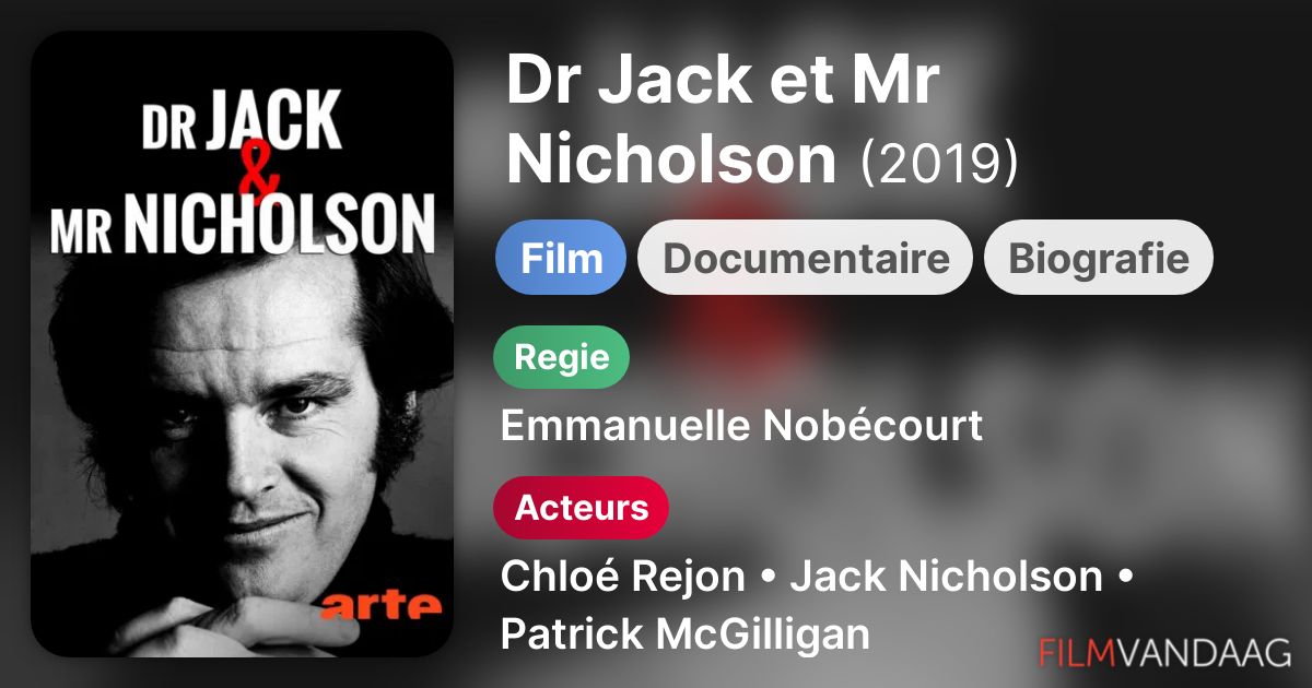 Dr Jack et Mr Nicholson (film, 2019) - FilmVandaag.nl