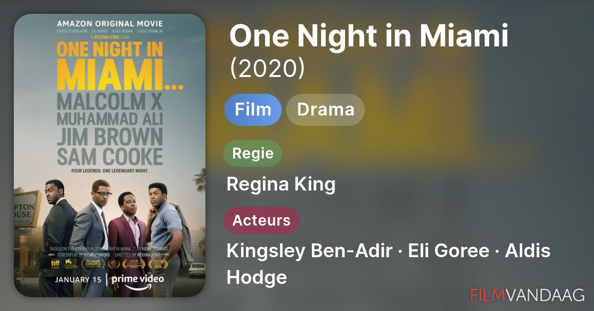 One Night in Miami (film, 2020) - FilmVandaag.nl