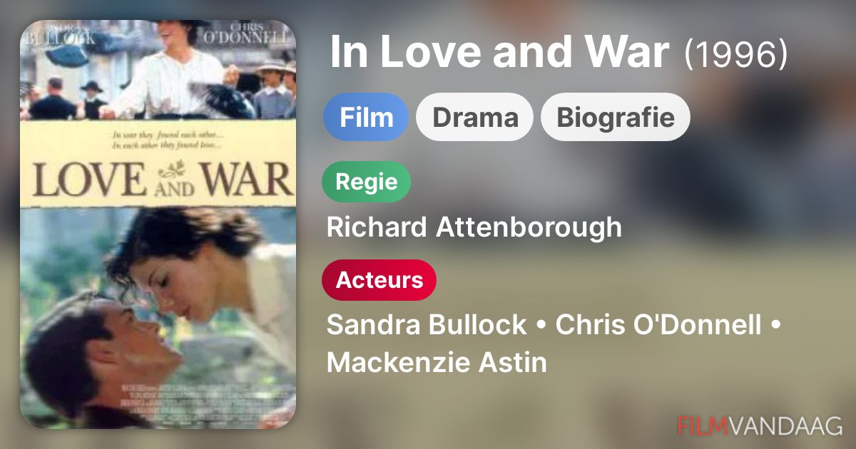 In Love and War (film, 1996) - FilmVandaag.nl