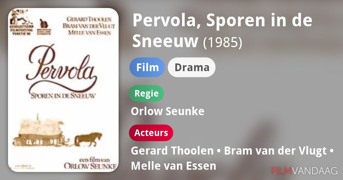 Pervola, Sporen in de Sneeuw (film, 1985) - FilmVandaag.nl