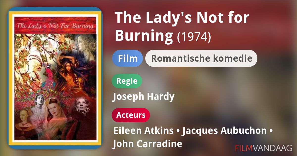 The Lady's Not for Burning (film, 1974) - FilmVandaag.nl