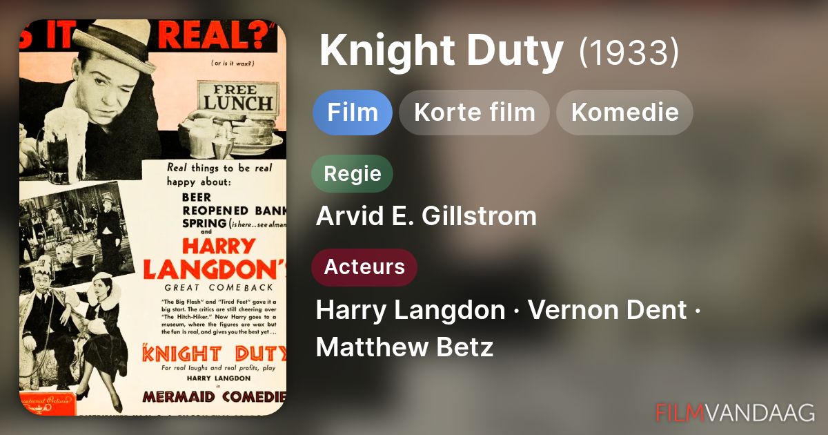 Knight Duty (film, 1933) - FilmVandaag.nl