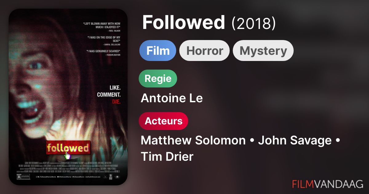 Followed (film, 2018) - FilmVandaag.nl