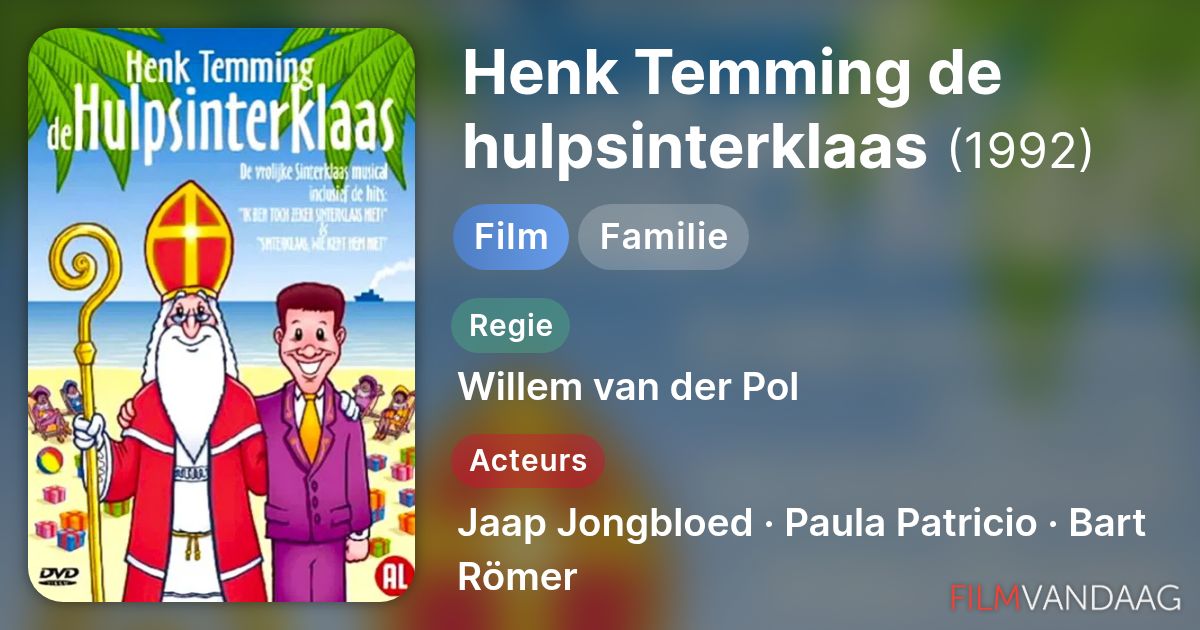 Henk Temming de hulpsinterklaas (film, 1992) - FilmVandaag.nl