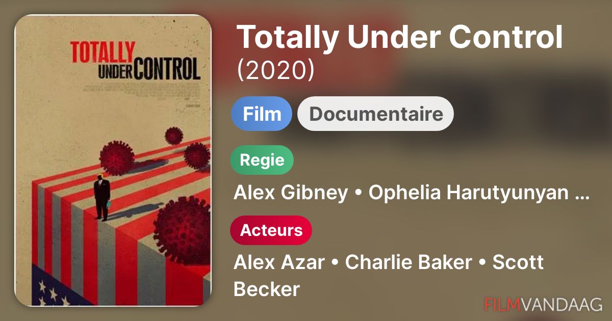 Totally Under Control (film, 2020) - FilmVandaag.nl
