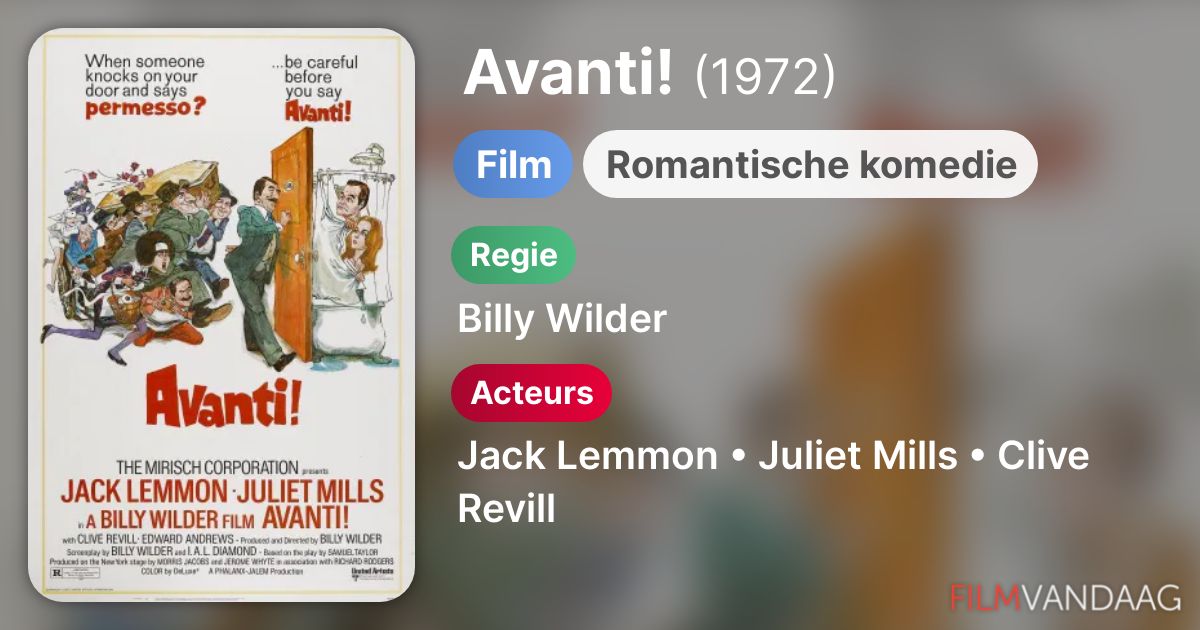Avanti! (film, 1972) - FilmVandaag.nl