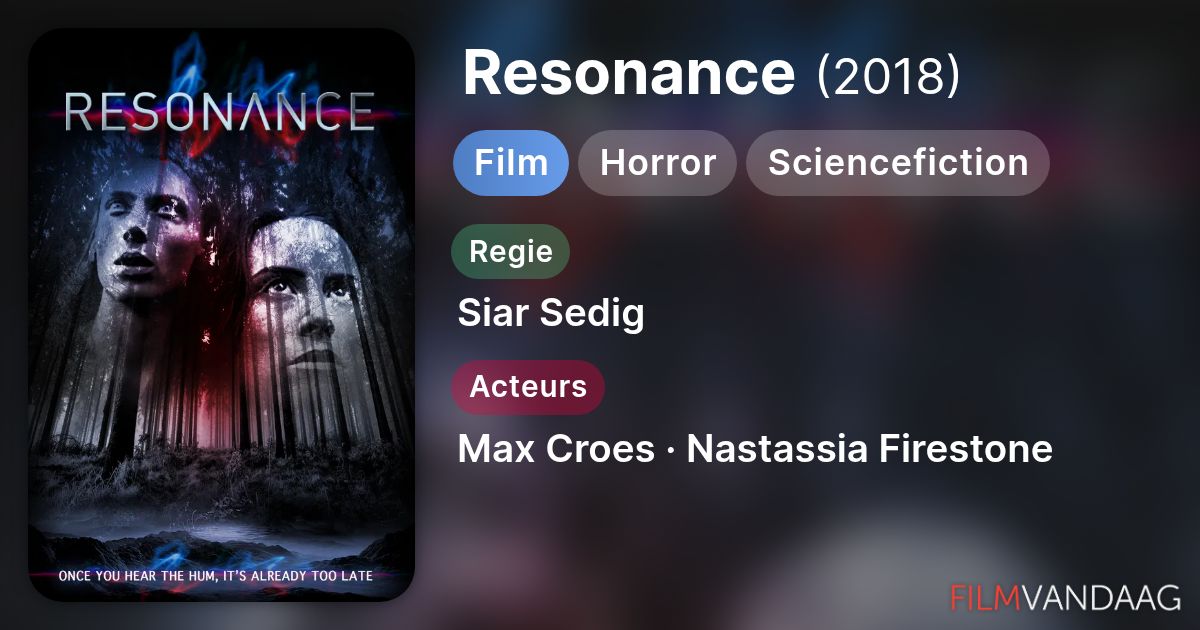 Resonance (film, 2018) - FilmVandaag.nl