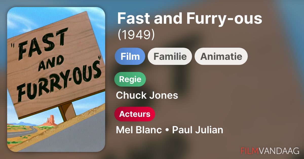 Fast and Furry-ous (film, 1949) - FilmVandaag.nl