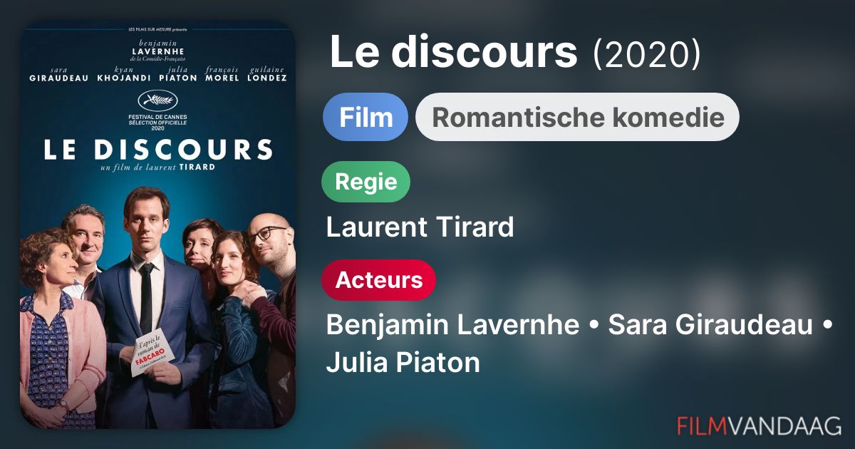 Le discours (film, 2020) - FilmVandaag.nl