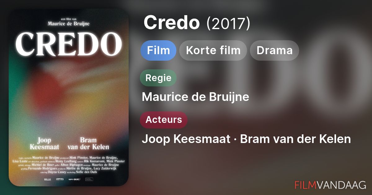 Credo (film, 2017) - FilmVandaag.nl