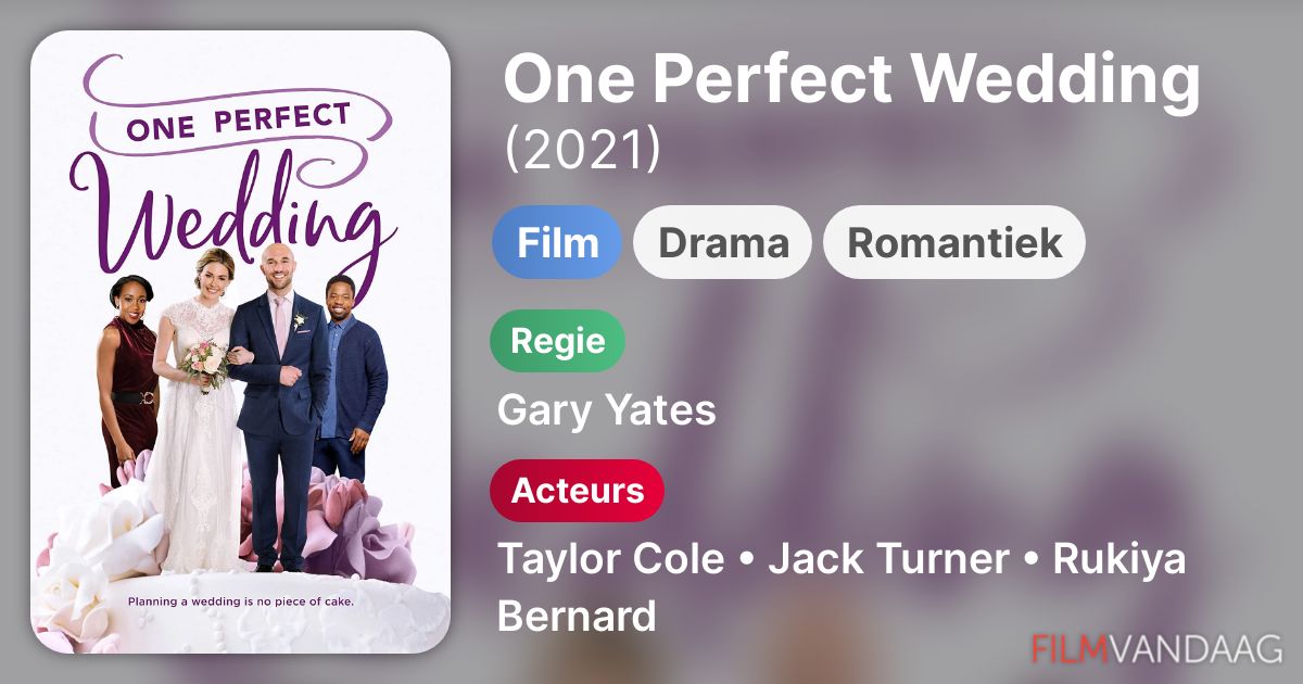 One Perfect Wedding (film, 2021) - FilmVandaag.nl