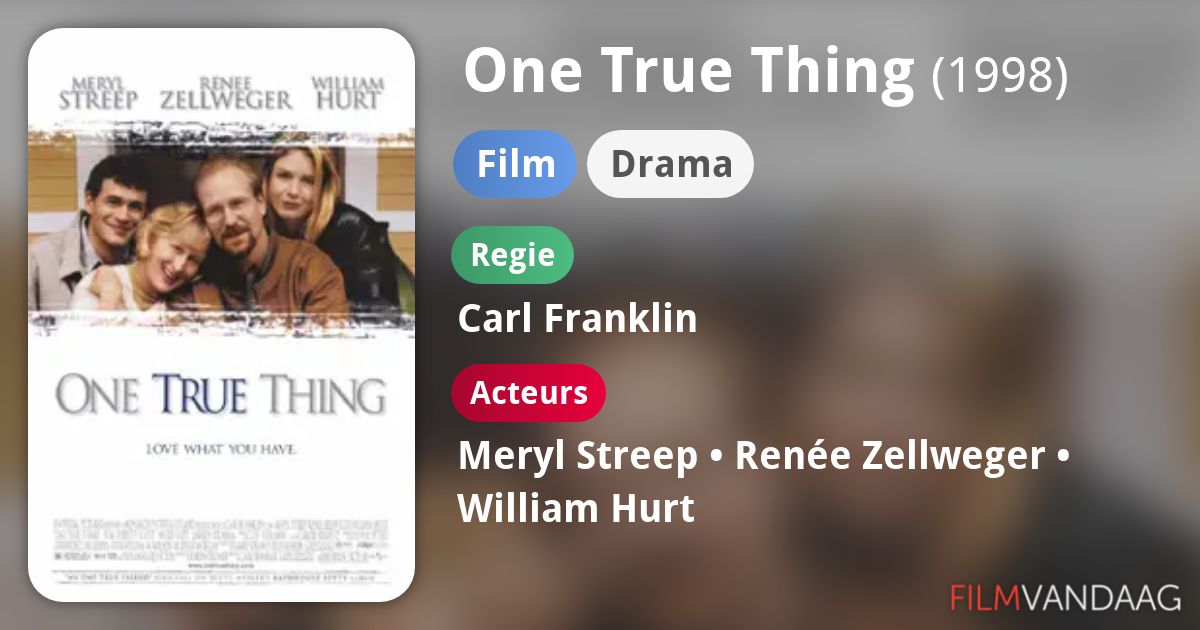 One True Thing (film, 1998) - FilmVandaag.nl