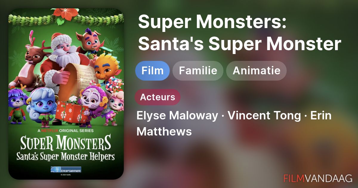 Super Monsters: Santa's Super Monster Helpers (film, 2020) - FilmVandaag.nl