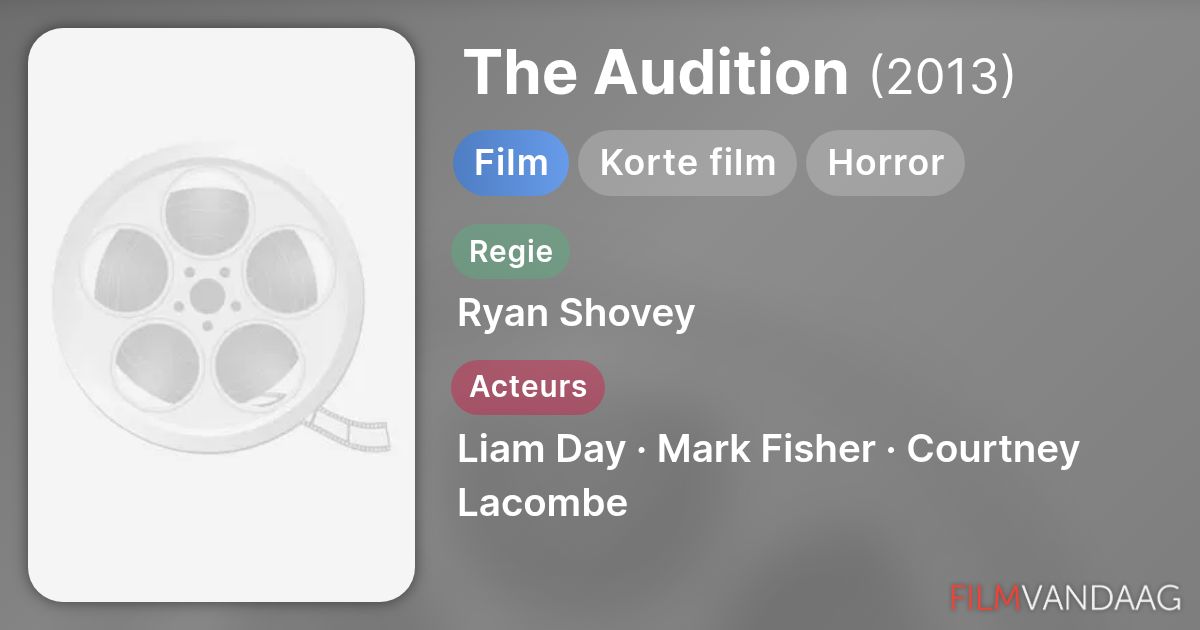 The Audition (film, 2013) - FilmVandaag.nl